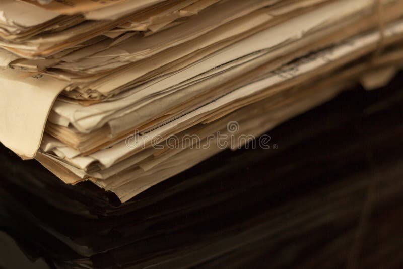 Old Folder Stack Old Papers Stock Images - Download 335 Royalty Free Photos
