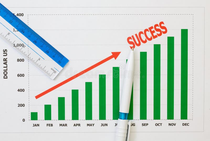 Papers Charts Success of Business Stock Image - Image of contemporary ...