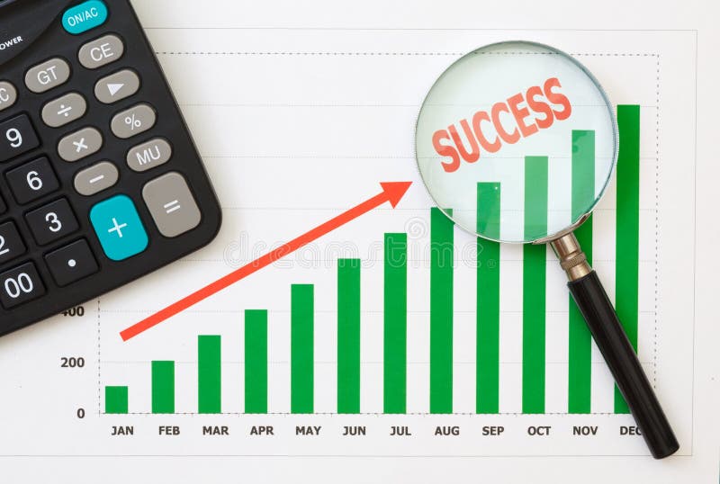Papers Charts Success of Business Stock Image - Image of chart ...