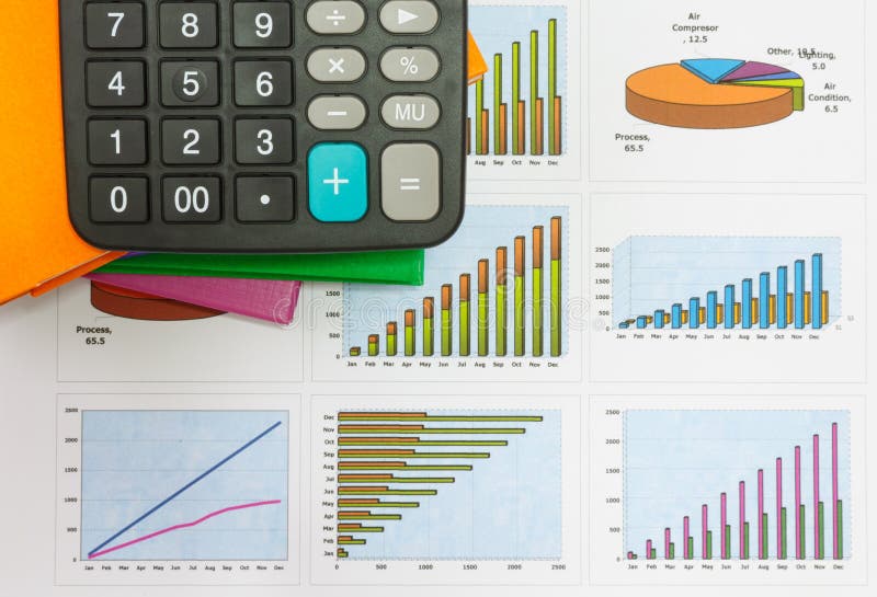Papers Charts of Successful Business Stock Image - Image of data ...