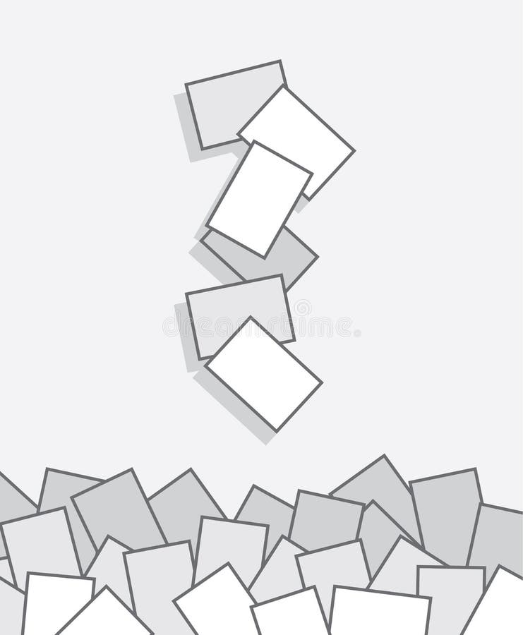 Papers Falling Pile stock vector. Illustration of hill - 33678372