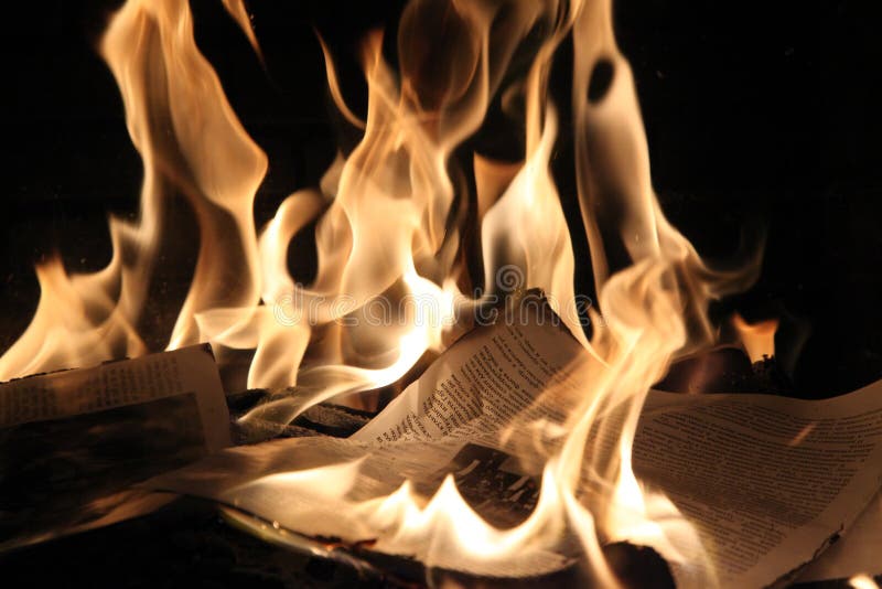 Papers in the fireplace stock image. Image of fire, home - 53024099