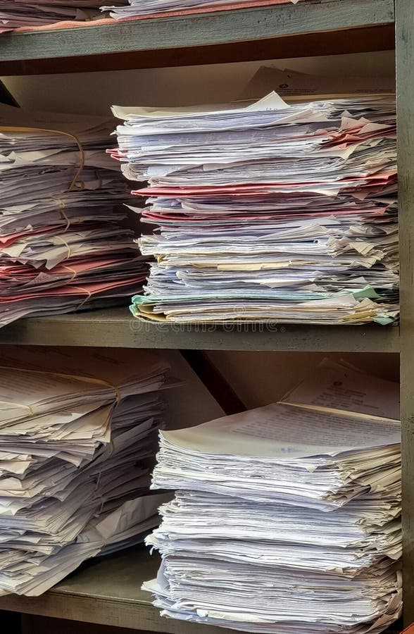 Papers Pages Pile of Papers Office Stack Reports Stock Photo - Image of ...