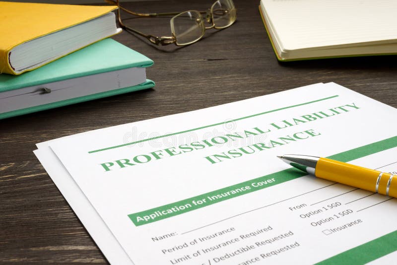 Papers for Professional Liability Insurance on the Wooden Surface ...