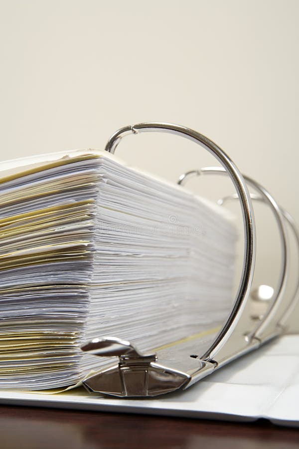 Papers in a ring binder stock photo. Image of individually - 62558328
