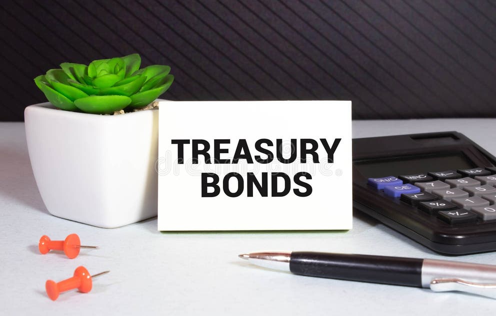 Papers with Text, Treasury Bonds on a Table, Business Concept Stock ...