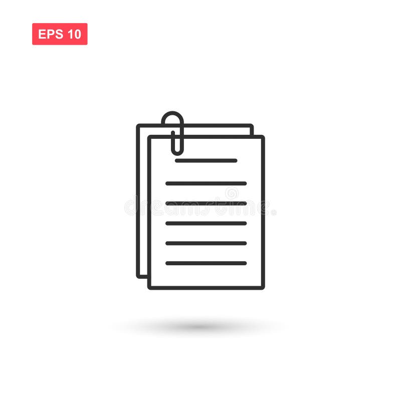 Document Papers Pile Line Icon, Outline Vector Sign, Linear Style ...