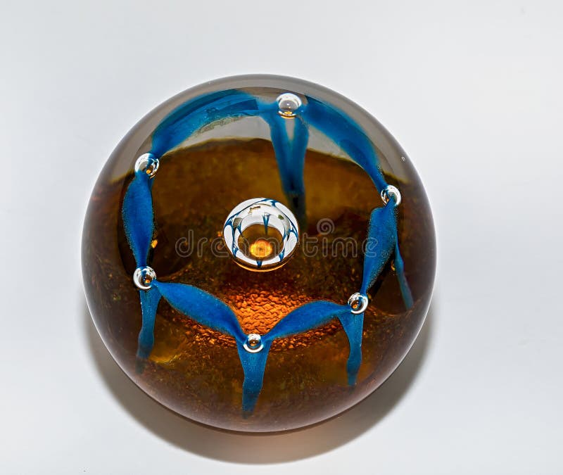 Paperweight on a White Background. Close-Up Stock Photo - Image of ...