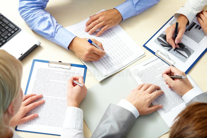 Paperwork stock image. Image of collar, male, interaction - 16064049