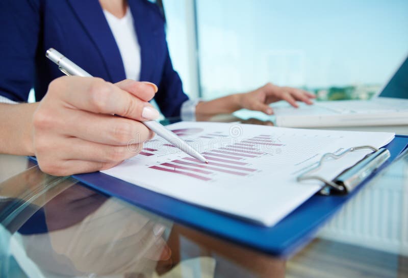 Paperwork stock image. Image of chart, female, holding - 29515391