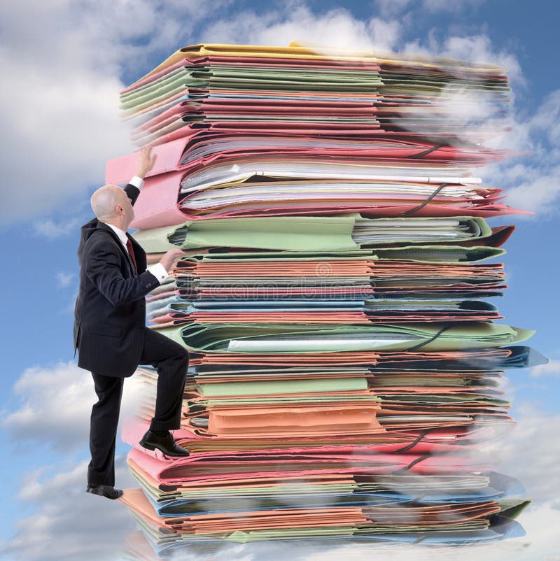 Overflowing Paperwork Pile #2 Stock Photo - Image of inbox, homework ...