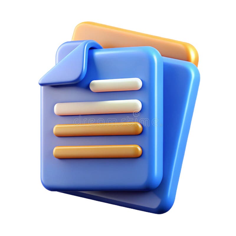 Paperwork 3D Icon stock illustration. Illustration of editable - 358577216