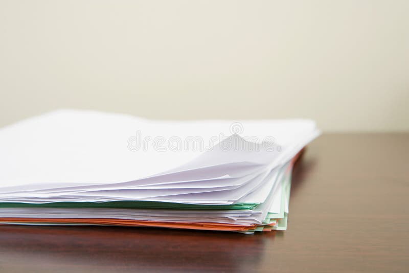 Paperwork on desk stock photo. Image of information, desk - 62558210