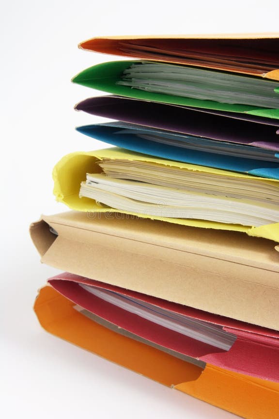 Paperwork in Folders stock image. Image of stack, document - 13111455