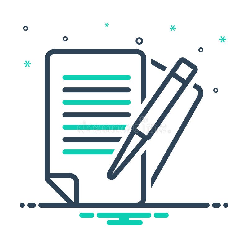 Mix Icon for Paperwork, Bureaucracy and Documents Stock Vector ...