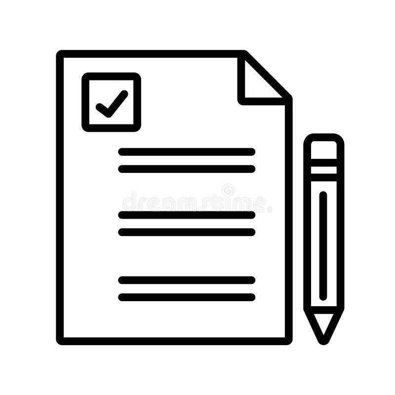 Paperwork Icon Design in Filled and Outlined Style Stock Vector ...