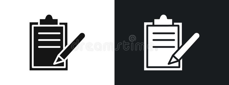 Paperwork Icon Linear Graphics Set Vector in Black Stock Vector ...