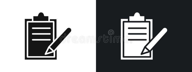 Paperwork Icon Linear Graphics Set Vector in Black Stock Vector ...