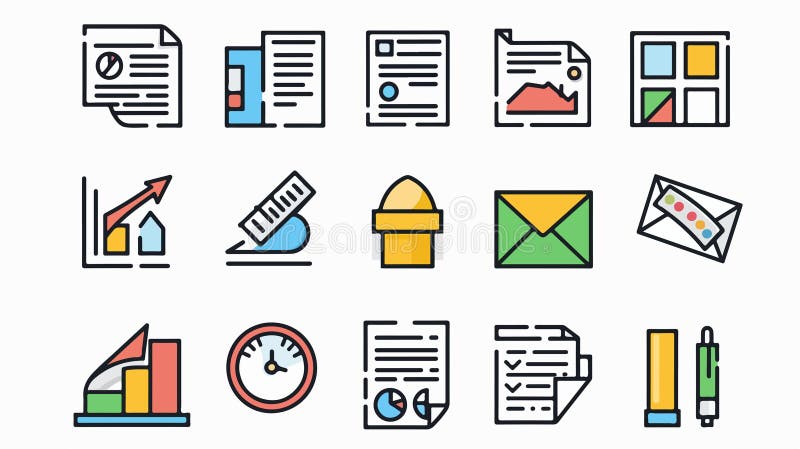 Professional Business Paperwork Icon for Corporate Documents and ...