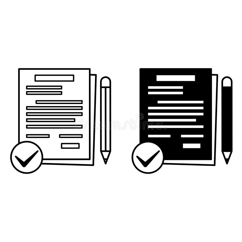 Paperwork Icons. stock vector. Illustration of website - 356774372