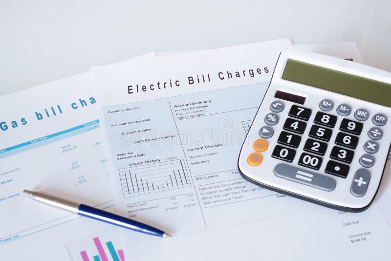 Paperwork Including Various Form and Graphs for Calculating Taxes Stock ...