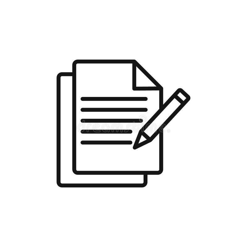 Paperwork Logo Sign Vector Outline Stock Illustration - Illustration of ...