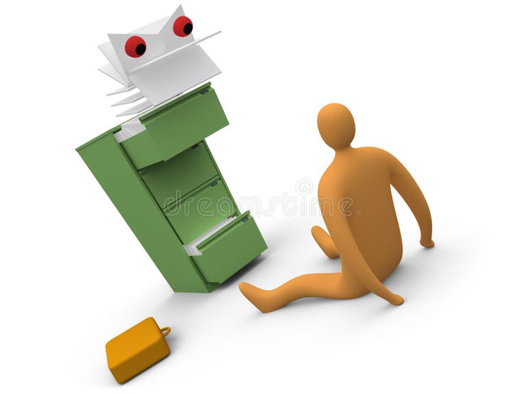 Paperwork Monster #2 stock illustration. Illustration of scared - 1400223