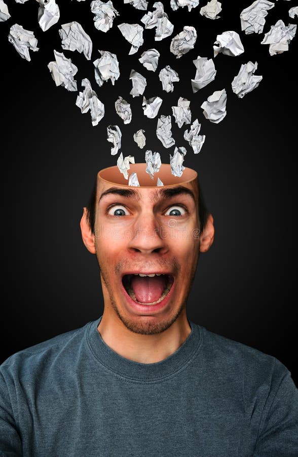 Paperwork Overwhelm stock image. Image of nervous, fatigue - 19158203