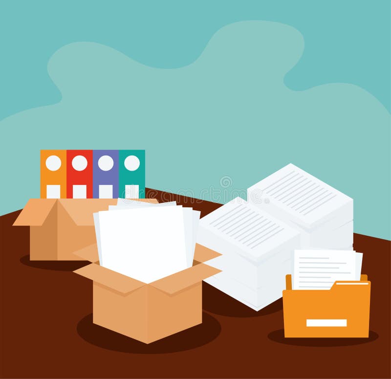 Paperwork Piles Stock Illustrations – 281 Paperwork Piles Stock ...