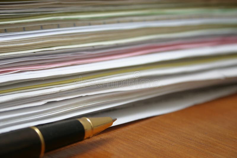 Paperwork (side view) stock photo. Image of paperwork, corporate - 70524