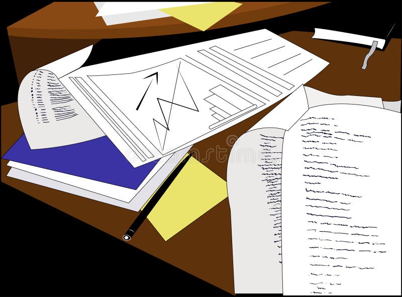 Paperwork stock illustration. Illustration of interior - 49107490