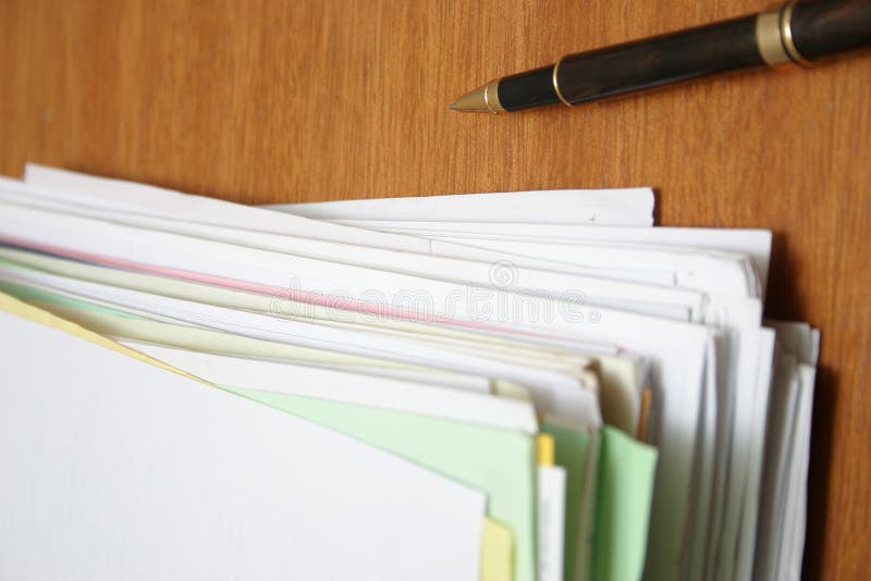 Paperwork (top view) stock image. Image of work, pile, diligent - 26891