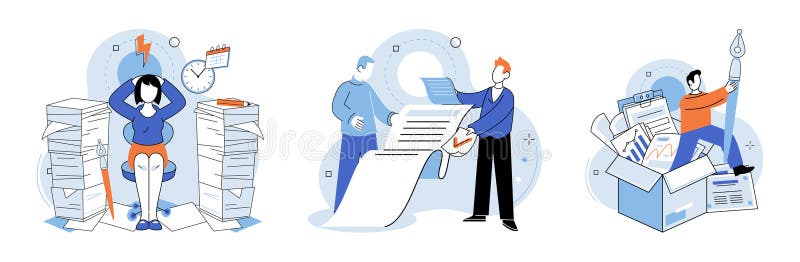 Paperwork. the Desk Looks Messy with Abundance Papers and Documents ...