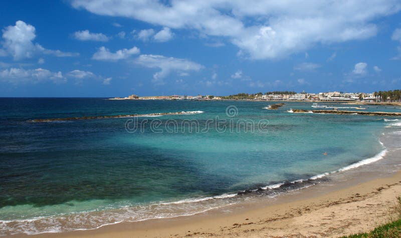 Paphos Beach in Cyprus Island Stock Photo - Image of nature, beach: 9690960