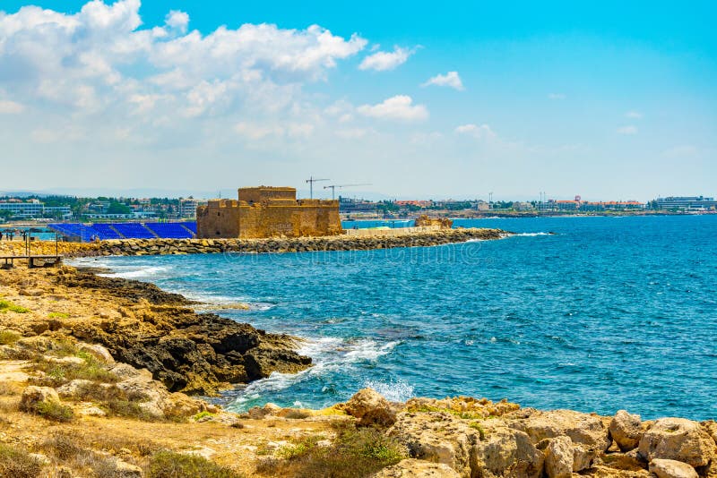 Paphos castle on Cyprus stock photo. Image of medieval - 206110300