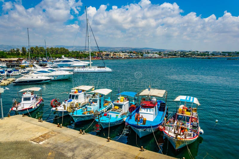 The Port Of Paphos On A January Day Editorial Image - Image of port ...