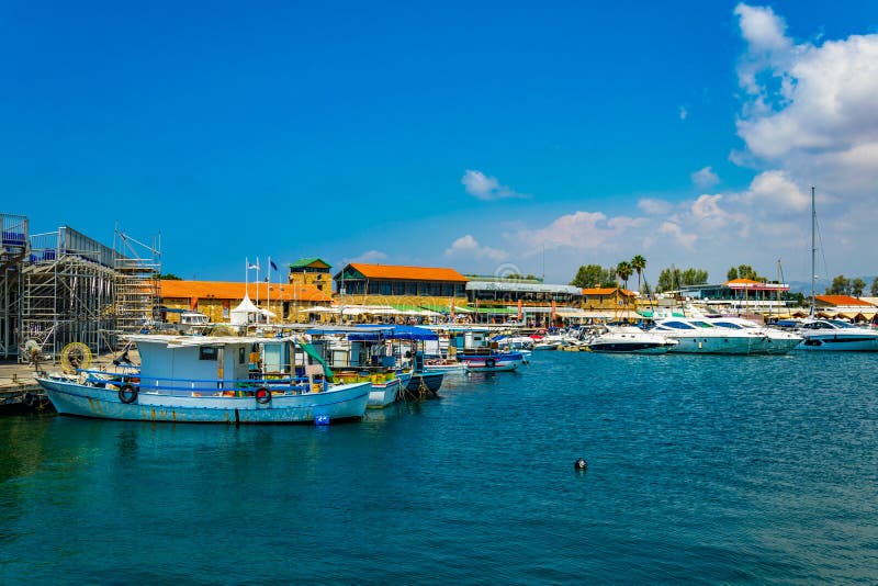 The Port Of Paphos On A January Day Editorial Image - Image of port ...