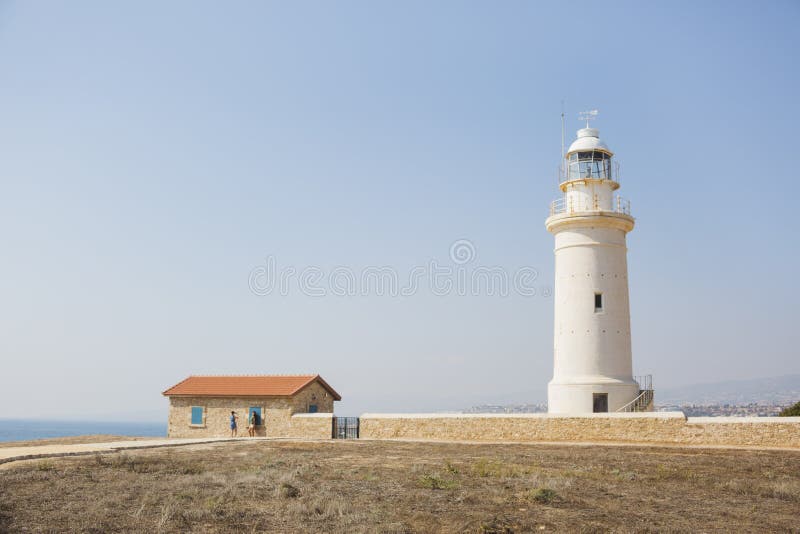 The Paphos Lighthouse. Cyprus Landmark Editorial Stock Photo - Image of ...