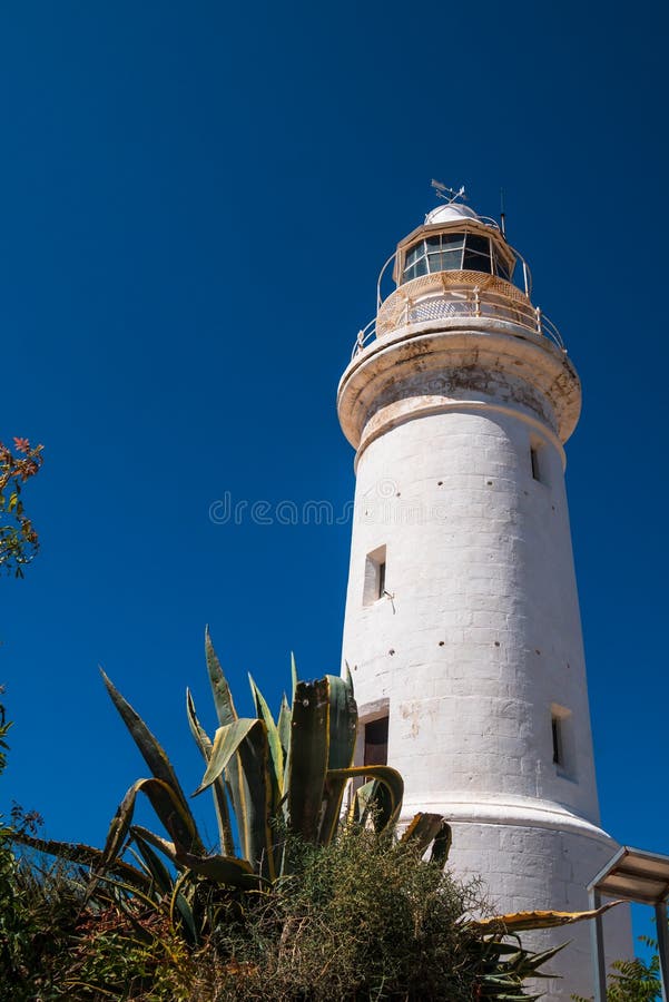 Paphos Lighthouse stock image. Image of landmark, house - 154783387
