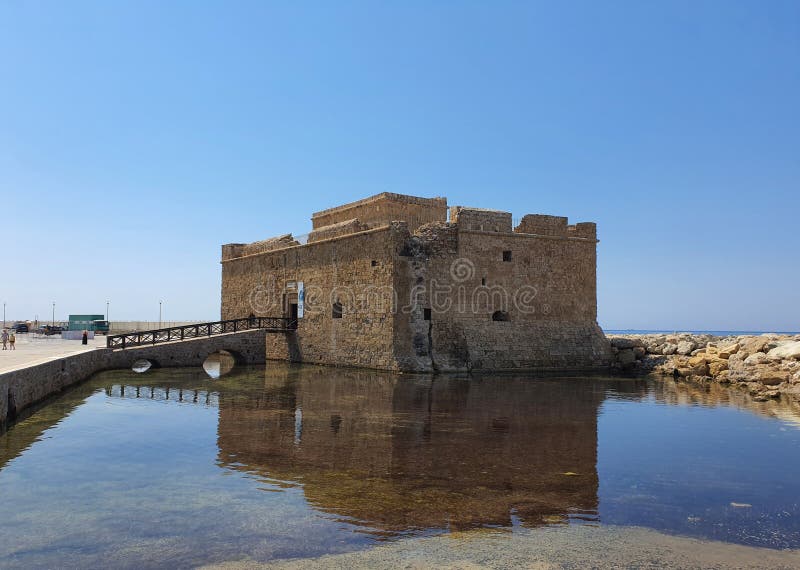 Paphos Medieval Castle in Cyprus Republic Editorial Photo - Image of ...