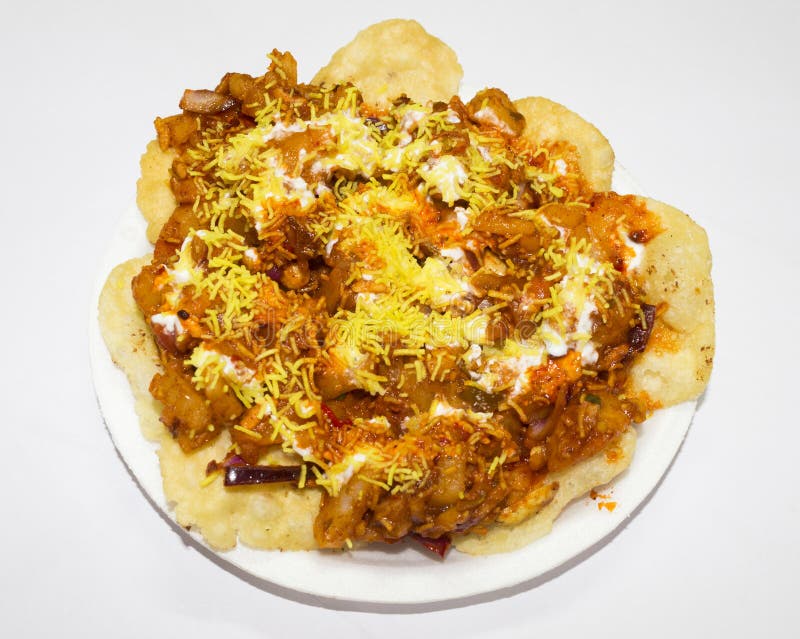 Papi Chat of Kolkata Street Food Stock Image - Image of papdi, papri ...