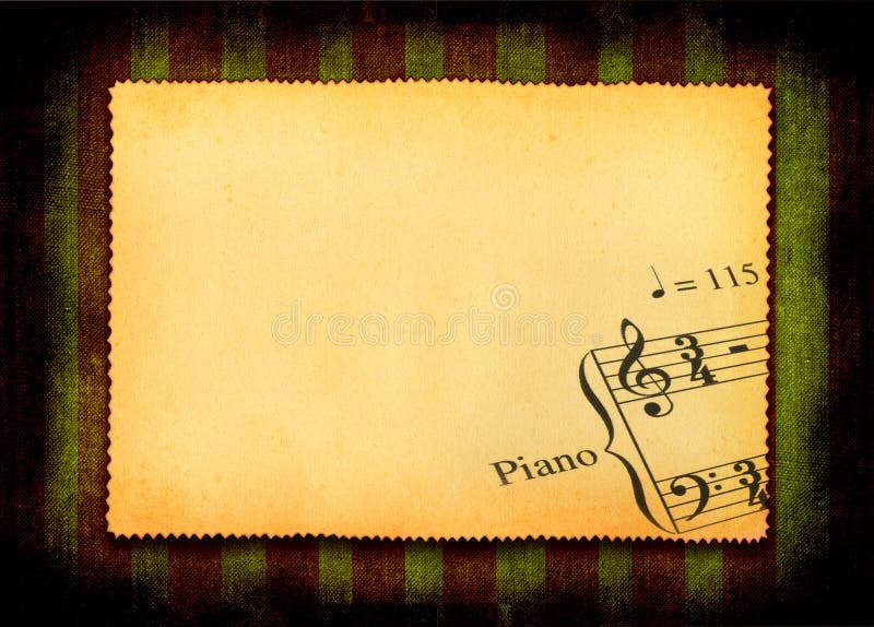 Papier Avec Une Partie De Note De Musique Illustration Stock ...