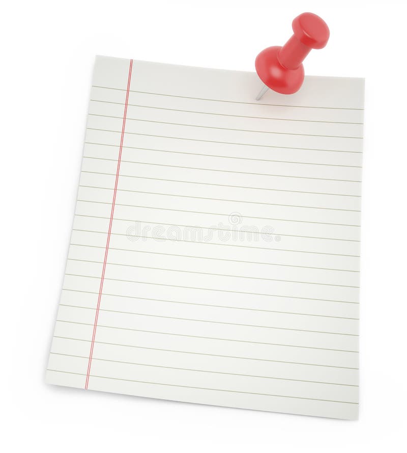 Papier Blanc Pour Des Notes Avec La Punaise D'ombres Illustration Stock ...