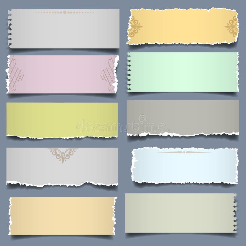 Papier De Dix Notes Dans Des Couleurs En Pastel Illustration de Vecteur ...