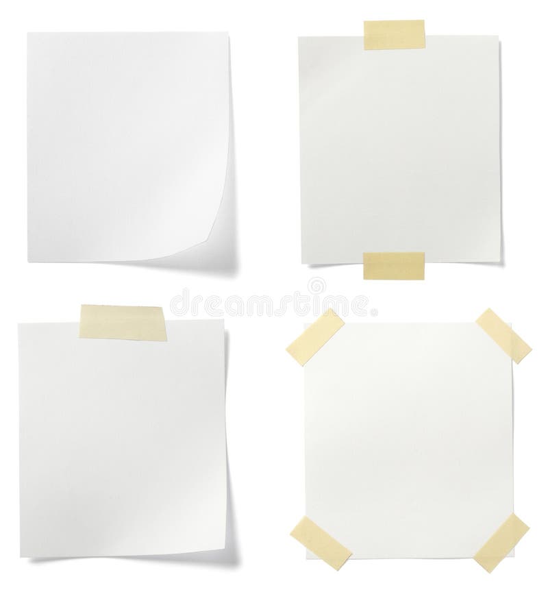 Papier de note blanc photo stock. Image du groupe, annonce - 17256878