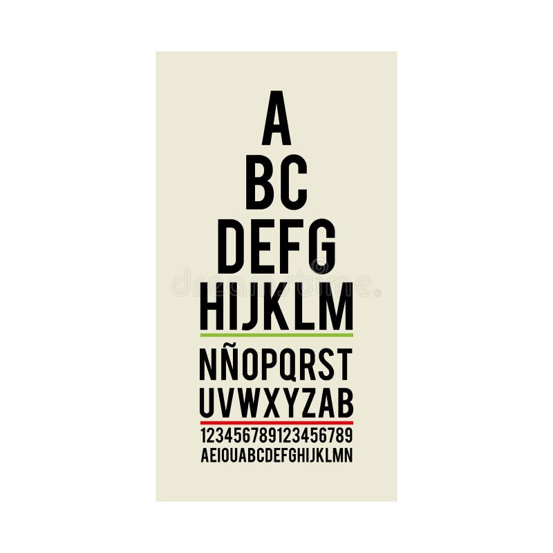 Papier Optique D'essai D'oeil Illustration Stock - Illustration du ...