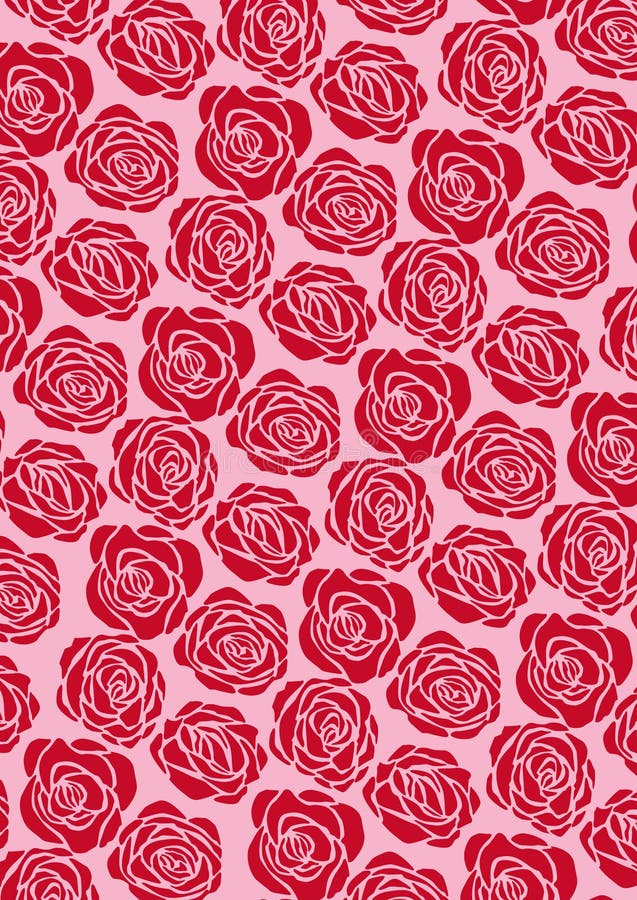 Papier peint rose de rouge illustration stock. Illustration du fleurs ...