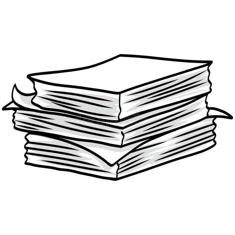 Pile De Papier Clipart Cartoon Doodle Stapel Papier 44994006 PNG