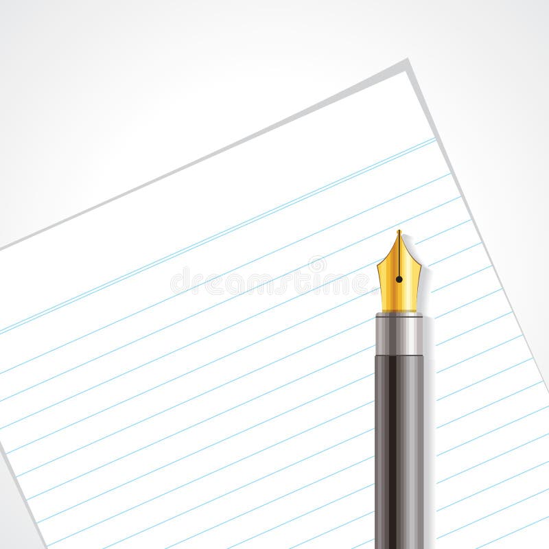 Papier und Stift vektor abbildung. Illustration von organisator - 28431113