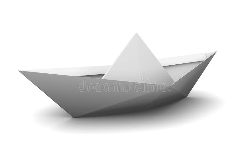 Origami Papierboot vektor abbildung. Illustration von papier - 21682680